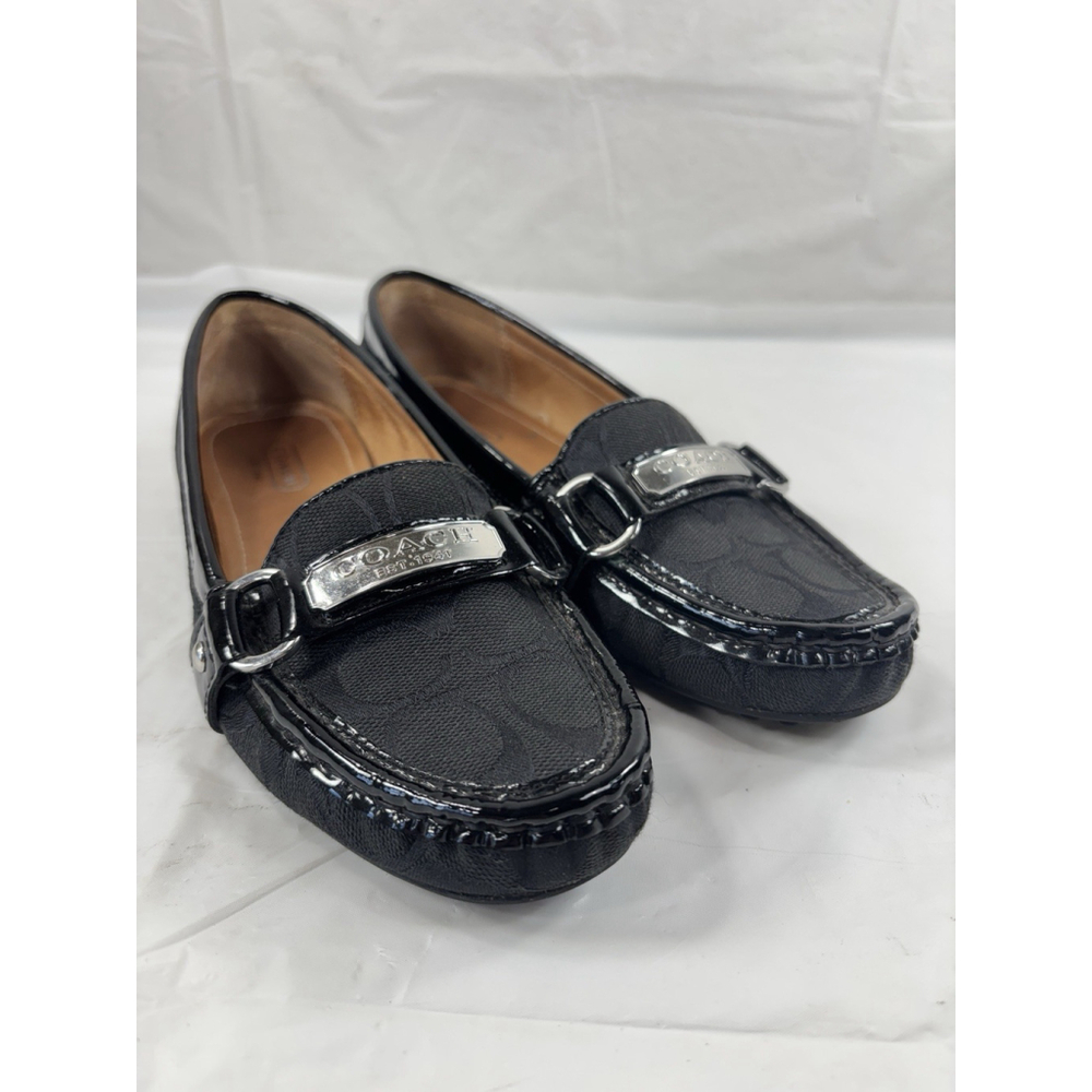 Coach Signature Black Felisha Loafers Flats Shoes Siz… - Gem